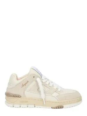 Axel Arigato Lo Fluffy Suede Low-top Sneakers With Embossed Detail - Beige
