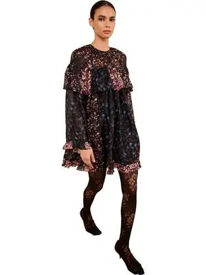 Ulla Johnson Lune Long Sleeve Silk Mini Dress - Eclipse