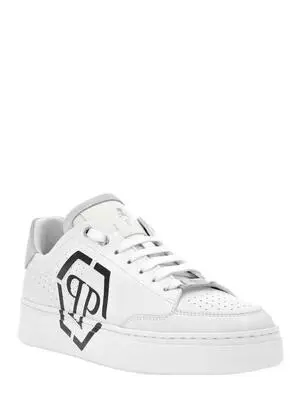 Philipp Plein Carson Hexagon Low-top Sneakers - White/black