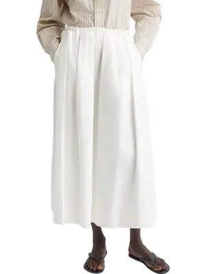 KALLMEYER Pleated Organic Cotton Maxi Skirt - Ivory