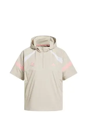 Adidas Half-Zip Hooded Anorak Jacket Khaki Three