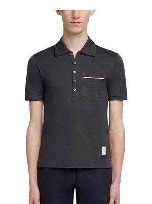 Thom Browne Thom Browne Collar Short Sleeve T-shirt 'charcoal' Charcoal