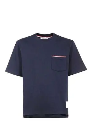 Thom Browne Short Sleeve T-shirt - Navy