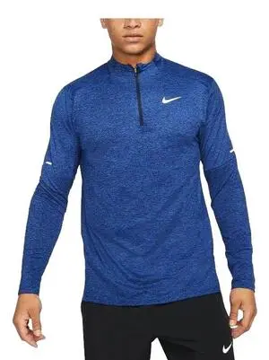 Nike Dri-fit 1/4-zip Long-sleeve Performance Top - Blue