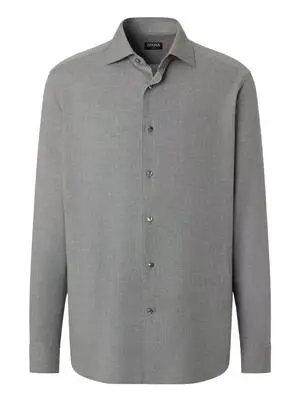 Zegna Mélange Cashco Shirt - Grey
