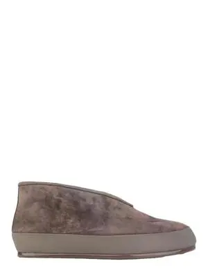 LINDA BAUMANN Suede Slip-on Sneakers - Brown
