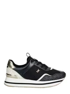 Michael Kors Logo-print Mesh Sneakers - Black