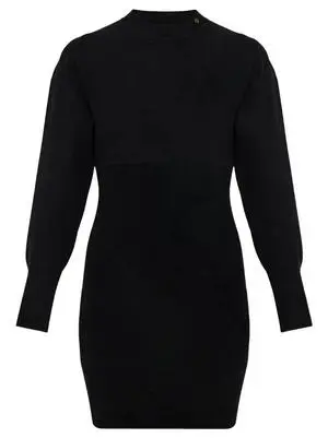 ANINE BING Logo Plaque Mini Dress - Black