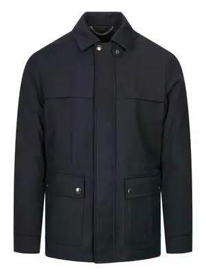 Canali Concealed-fastening Jacket - Blue