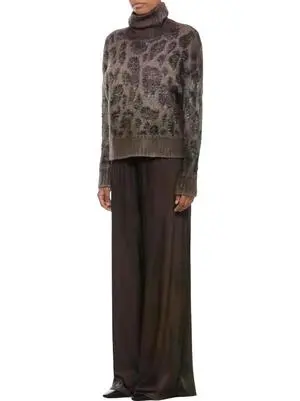 Avant Toi Leopard-print Sweater - Brown