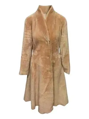 Bottega Veneta Belted Shearling Coat - Neutrals