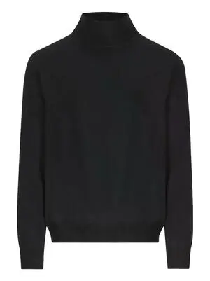 Tagliatore Roll-neck Ribbed-trim Sweater - Black