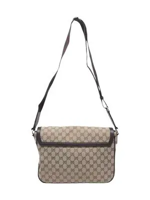 Gucci Gg Monogram Messenger Bag - Grey