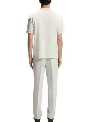 BOSS Cotton-jacquard Polo Shirt With Johnny Collar