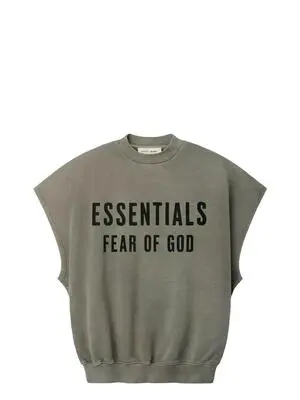 Fear Of God Relaxed Fleece Cutoff Sweatshirt - Grey