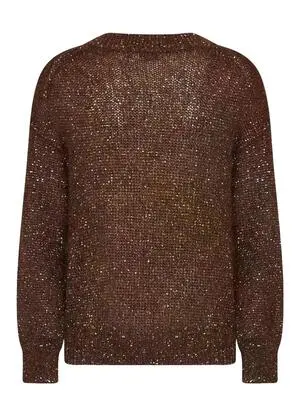 Brunello Cucinelli Sequin-embellishment Sweater - Brown