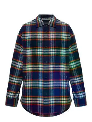 DARKPARK Check-pattern Cotton Shirt - Blue