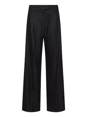 Brunello Cucinelli Stripe-pattern Tailored Trousers - Grey