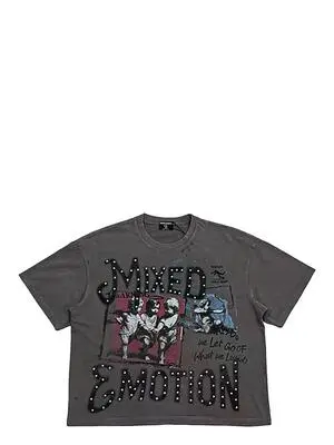 Mixed Emotion Friends Graphic-print T-shirt - Grey