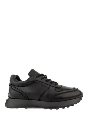 LINDA BAUMANN Lace-up Leather Sneakers - Black