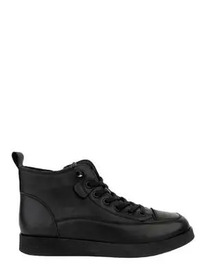 LINDA BAUMANN High-top Lace-up Sneakers - Black