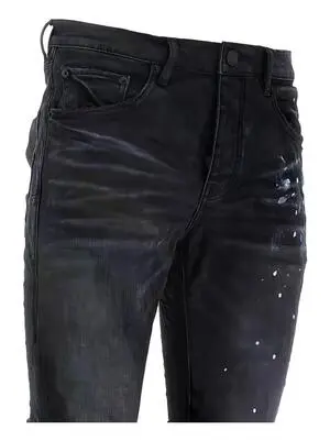 PURPLE BRAND Paint-splatter Distressed Jeans - Black