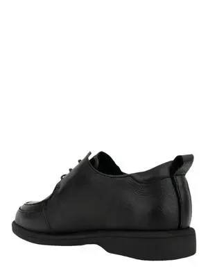 LINDA BAUMANN Grain Leather Lace-up Shoes - Black
