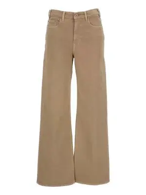 Ag High-waisted Wide-leg Jeans - Neutrals