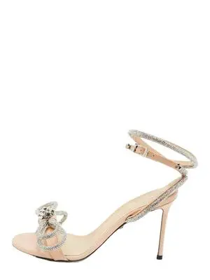 Mach & Mach Double Bow Patent Leather Stiletto Sandals - Neutrals