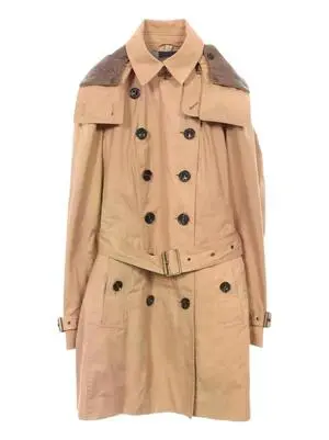 Burberry Cotton Double-breasted Trench Coat - Neutrals