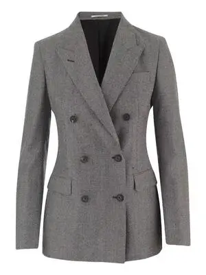 Tagliatore Double-breasted Micro-check Blazer - Grey