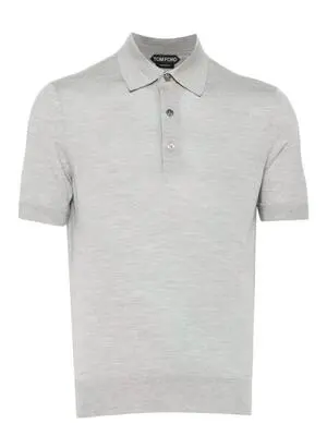 TOM FORD Fine Gauge Polo Shirt - Grey