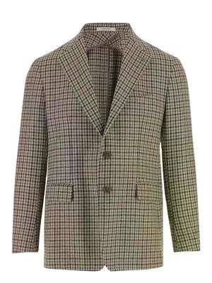 Tagliatore Check Wool Blazer - Neutrals