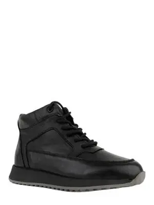 LINDA BAUMANN Lace-up Side-zip Sneakers - Black