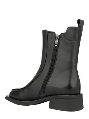 LINDA BAUMANN Zip-fastening Leather Ankle Boots - Black