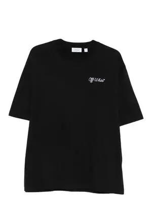 Off-White Logo-embroidered T-shirt - Black