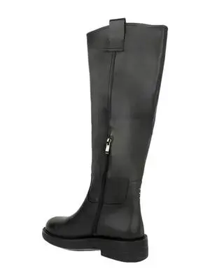 LINDA BAUMANN Leather Knee-high Boots - Black
