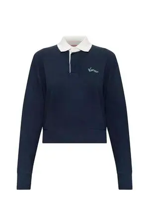 Kenzo Varsity Embroidered Logo Polo Shirt - Blue