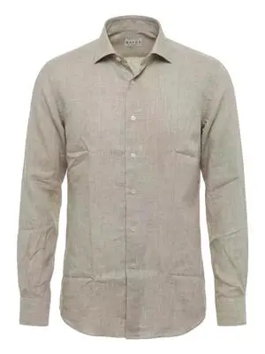XACUS Slub-texture Long-sleeve Shirt - Neutrals
