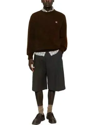 American Vintage Logo-patch Crew Neck Sweater - Brown
