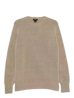 Avant Toi Raglan Sleeve Crew Neck Sweater - Neutrals