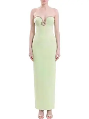 SAIID KOBEISY Strapless Midi Dress - Green