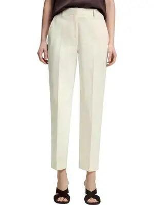 BOSS Pleated Tapered-leg Trousers - Neutrals