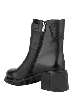 LINDA BAUMANN Leather Ankle Boots - Black