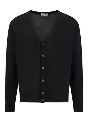 BRAMANI CASHMERE V-neck Button-up Cardigan - Black