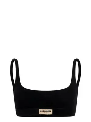 Dsquared2 Logo Label Bralette - Black