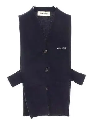 Miu Miu 2010s Side-open Cashmere Waistcoat - Blue