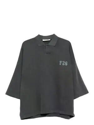 Fear Of God Logo-print Oversized Polo Shirt - Grey