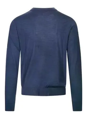 Canali Crew-neck Long-sleeve Sweater - Blue