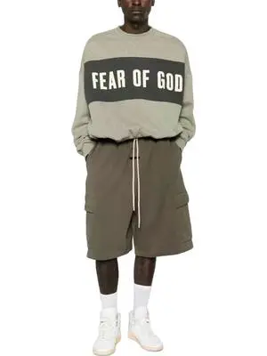Fear Of God Fear Of God Essentials Logo Print Sweatshirt Grey